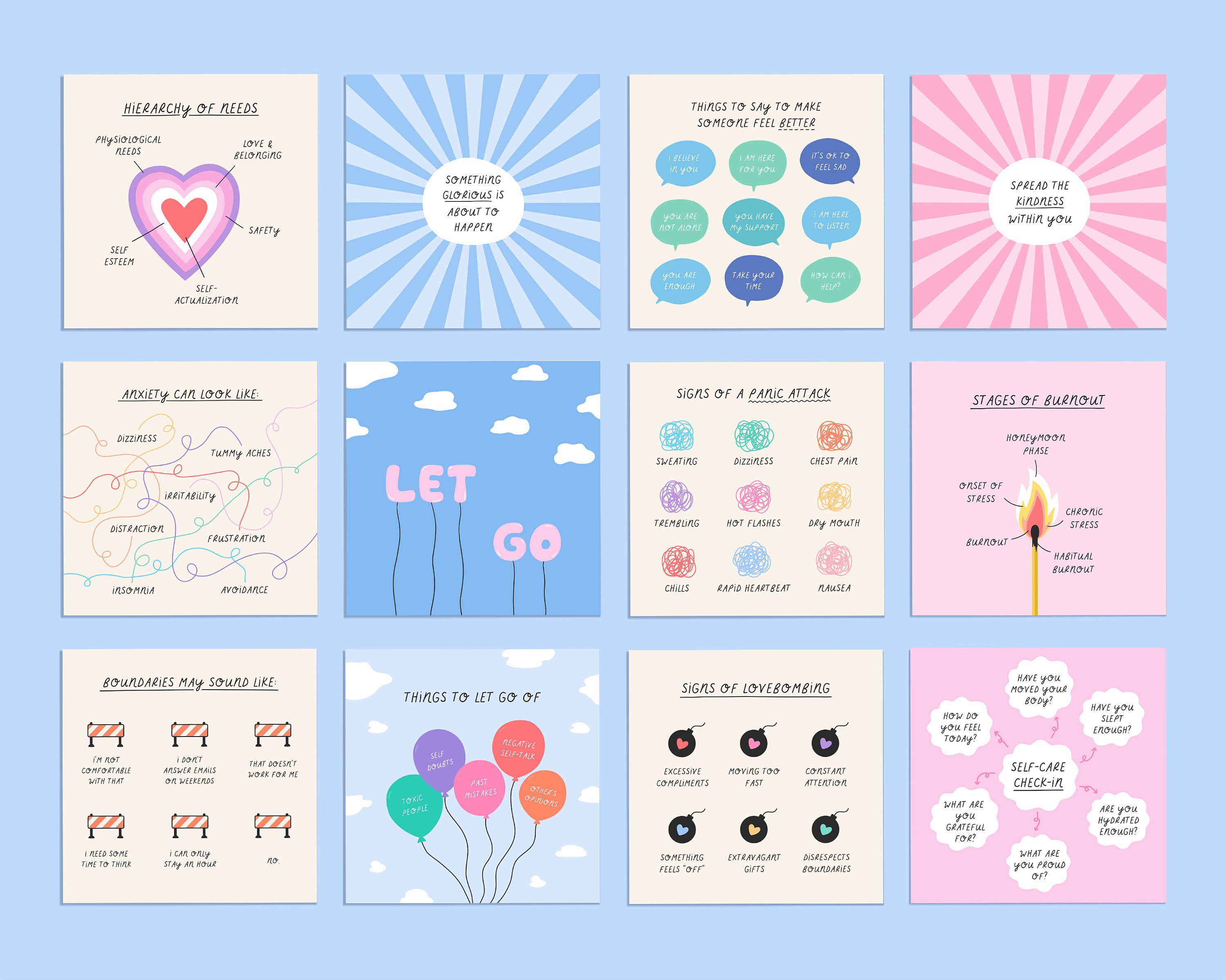 Therapy Instagram Post Templates Mental Health Canva - Etsy Australia