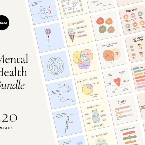 Therapy Instagram Post Templates Mental Health Canva - Etsy