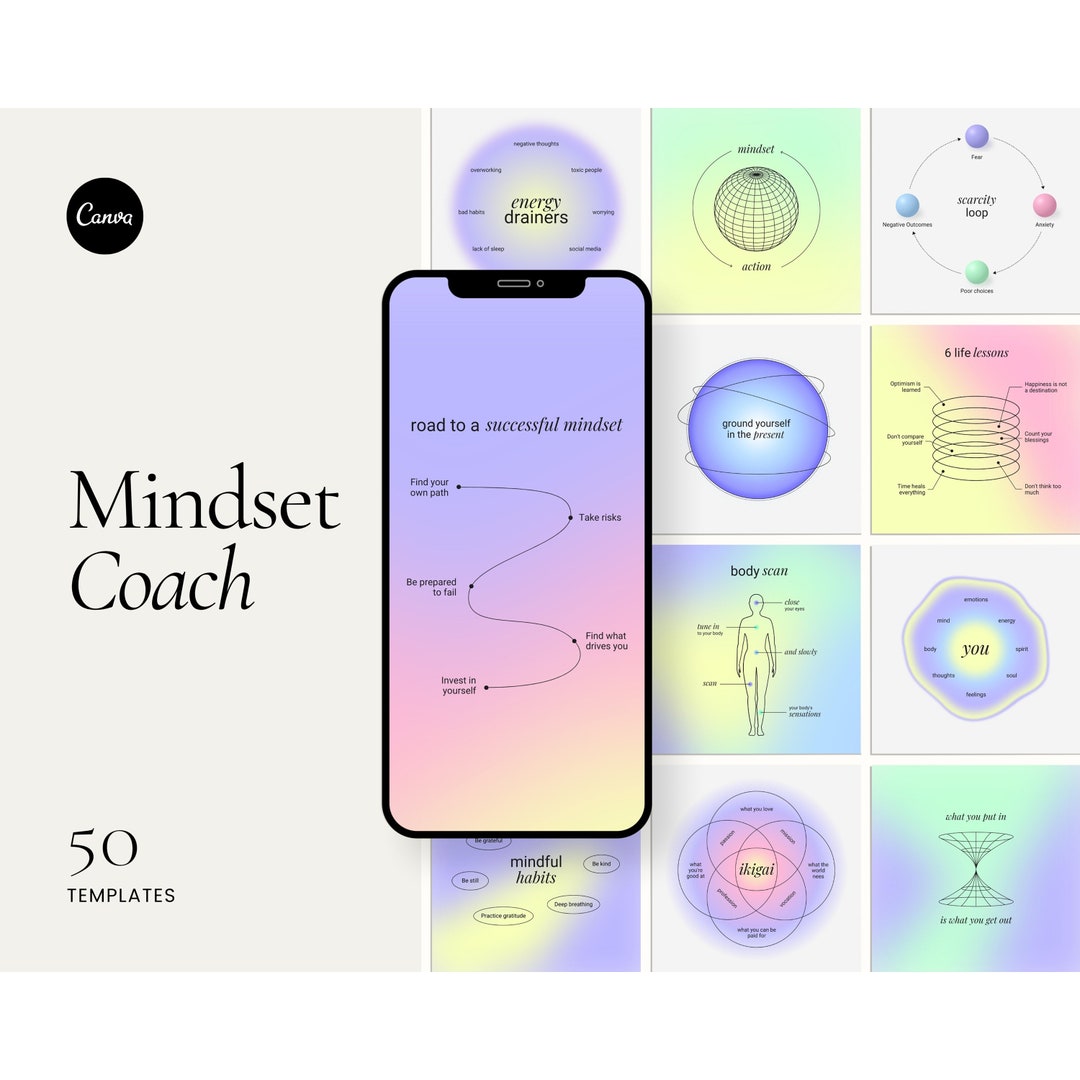 Mindset Coach Instagram Post Template, Spiritual Coach, Life Coach ...