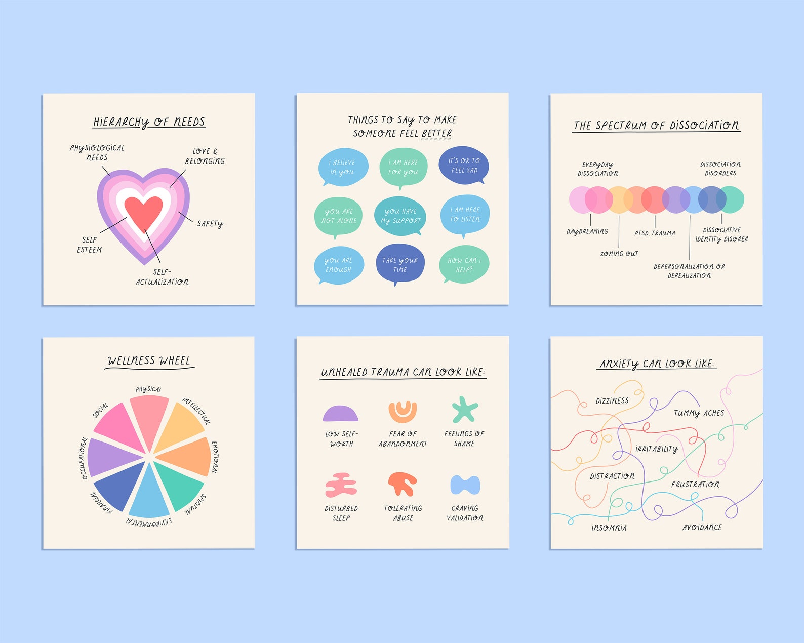 Therapy Instagram Post Templates: Mental Health Social Media Kit (canva ...