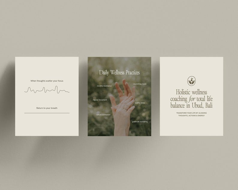 Wellness Coach Canva Templates: Holistic Social Media Posts (digital ...