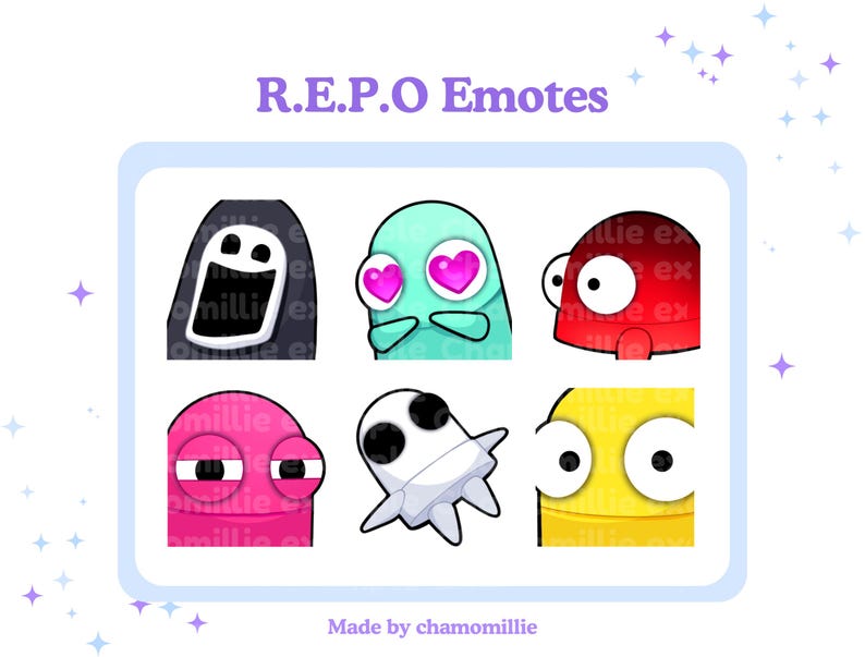 R.E.P.O Emote Set 2 Game Twitch Emotes Meme Emojis Repo - Etsy