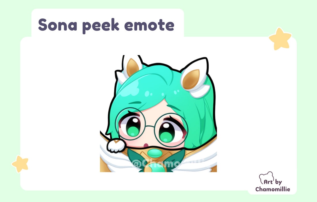League of Legends Star Guardian Sona Lurk Twitch Emote - Etsy
