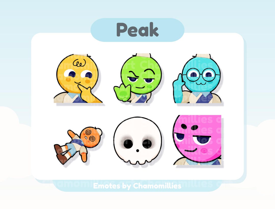 Peak Game Emotes Twitch Emojis Stream Assets - Etsy