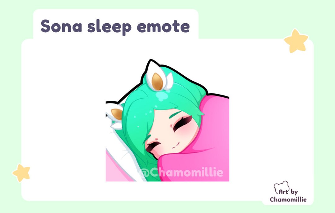 League of Legends Star Guardian Sona Sleep Twitch Emote - Etsy