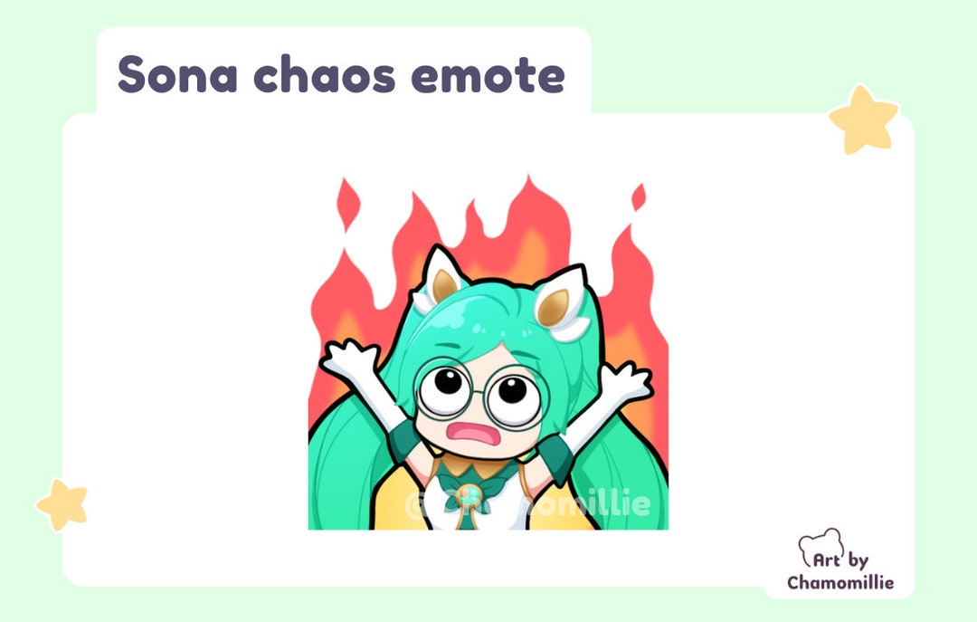 League of Legends Star Guardian Sona Chaos Twitch Emote - Etsy