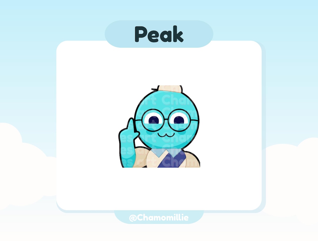 Peak Game Actually Nerd Emote Streamer Assets Twitch Emoji - Etsy