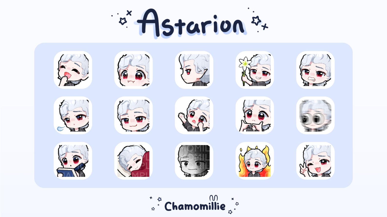 Astarion Twitch Emote Pack Bg3 Baldurs Gate 3 - Etsy