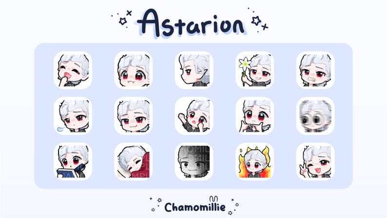 Astarion Twitch Emote Pack Bg3 Baldurs Gate 3 - Etsy