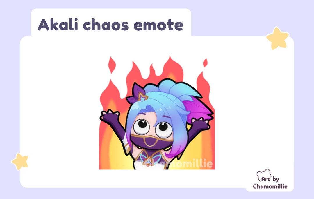 League of Legends Star Guardian Akali Chaos Twitch Emote - Etsy