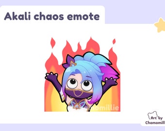 Akali Star Guardian Emotes for Twitch/discord Gaming Lol League of ...