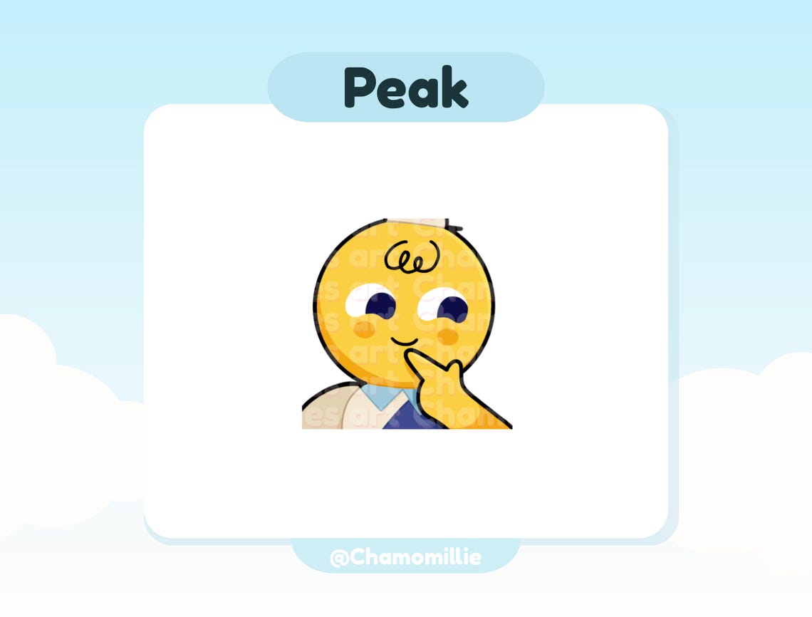Peak Game Think Emote Streamer Assets Twitch Emoji - Etsy