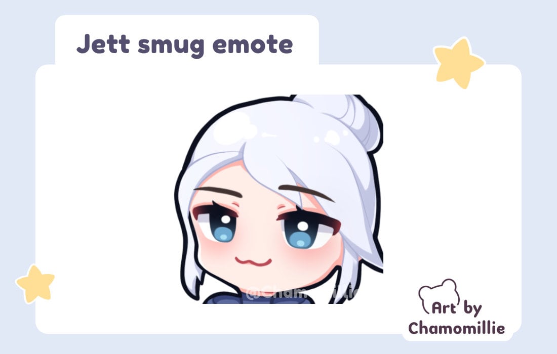 Valorant Jett Smug Twitch Emote - Etsy