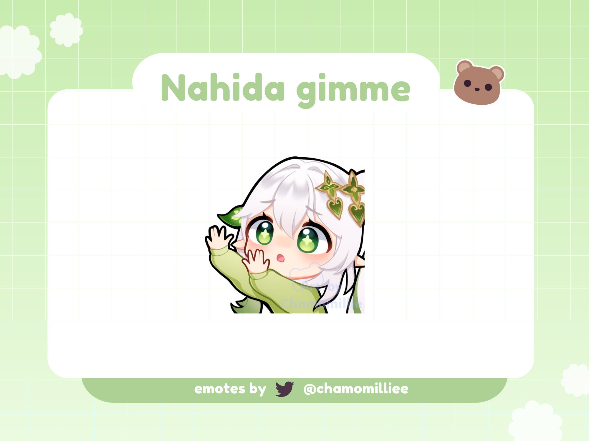 Genshin Impact Nahida/lesser Lord Kusanali Gimme Emote - Etsy