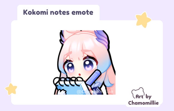 Genshin Impact Kokomi Twitch Notes Emote - Etsy Australia