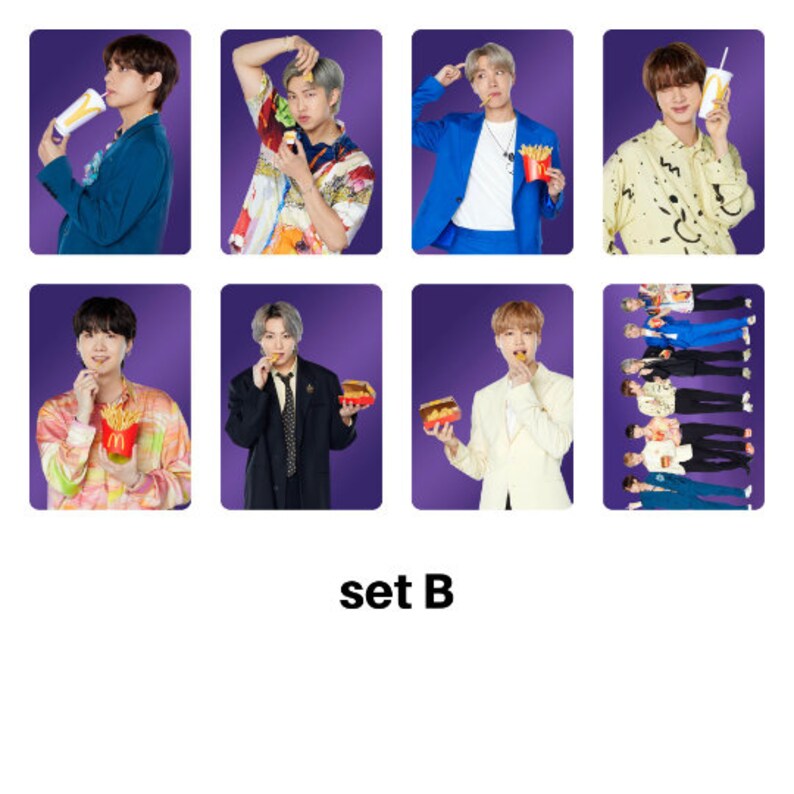 BTS Mcdonalds Photocards Set - Etsy
