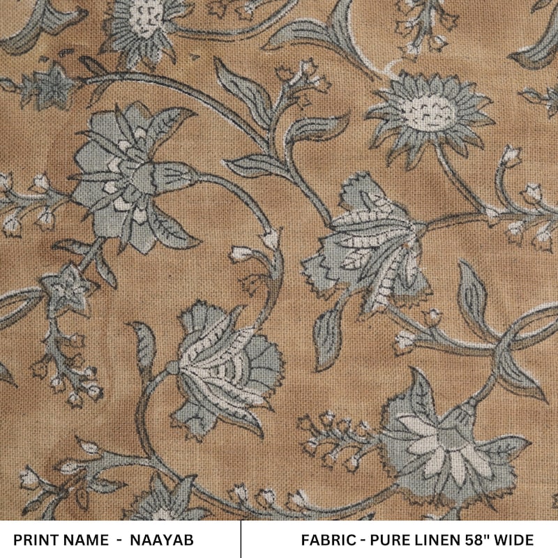 Printed Linen Fabric - Etsy