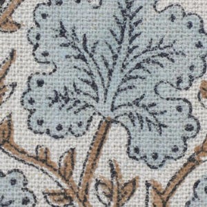 Block Print Cushion Fabric, Thick Linen 58" Wide, Floral Indian ...