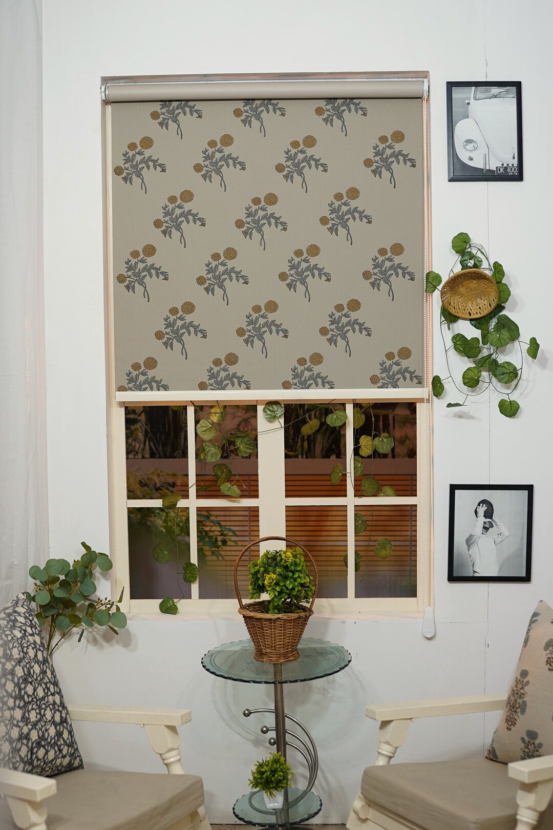Window Blinds for Living Room, Roller Shade for Doors, Linen Polymer ...