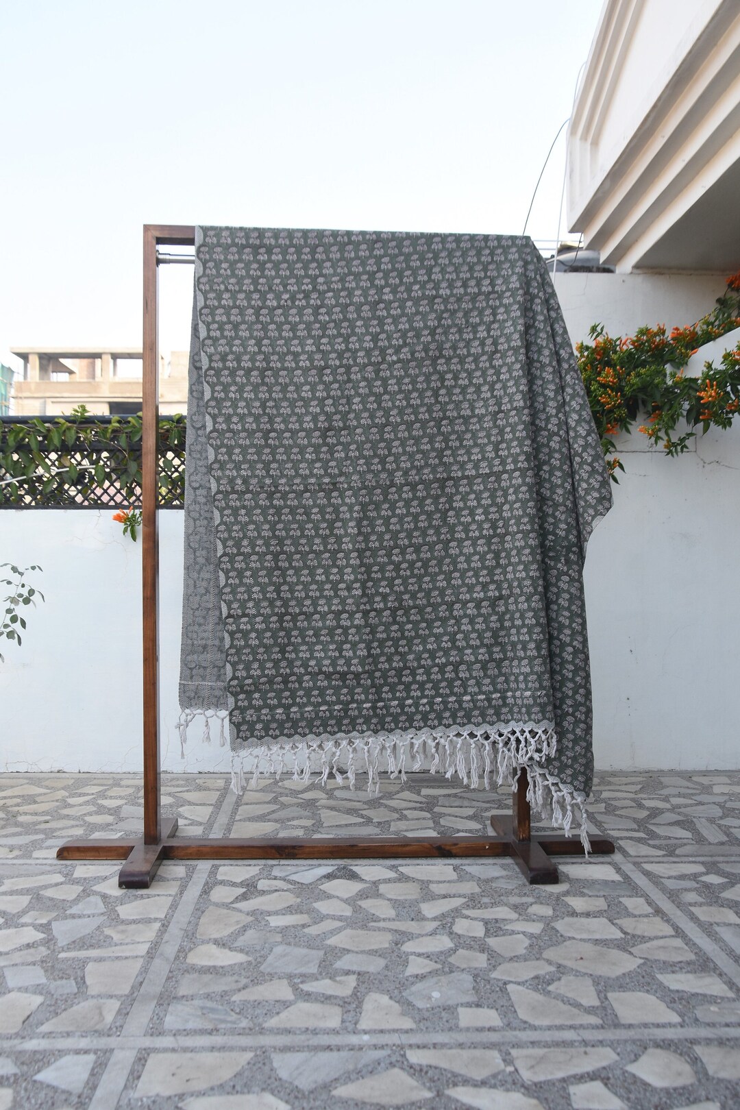Handwoven Couch Throws, Handmade Block Printed Throw for Bedroom ...
