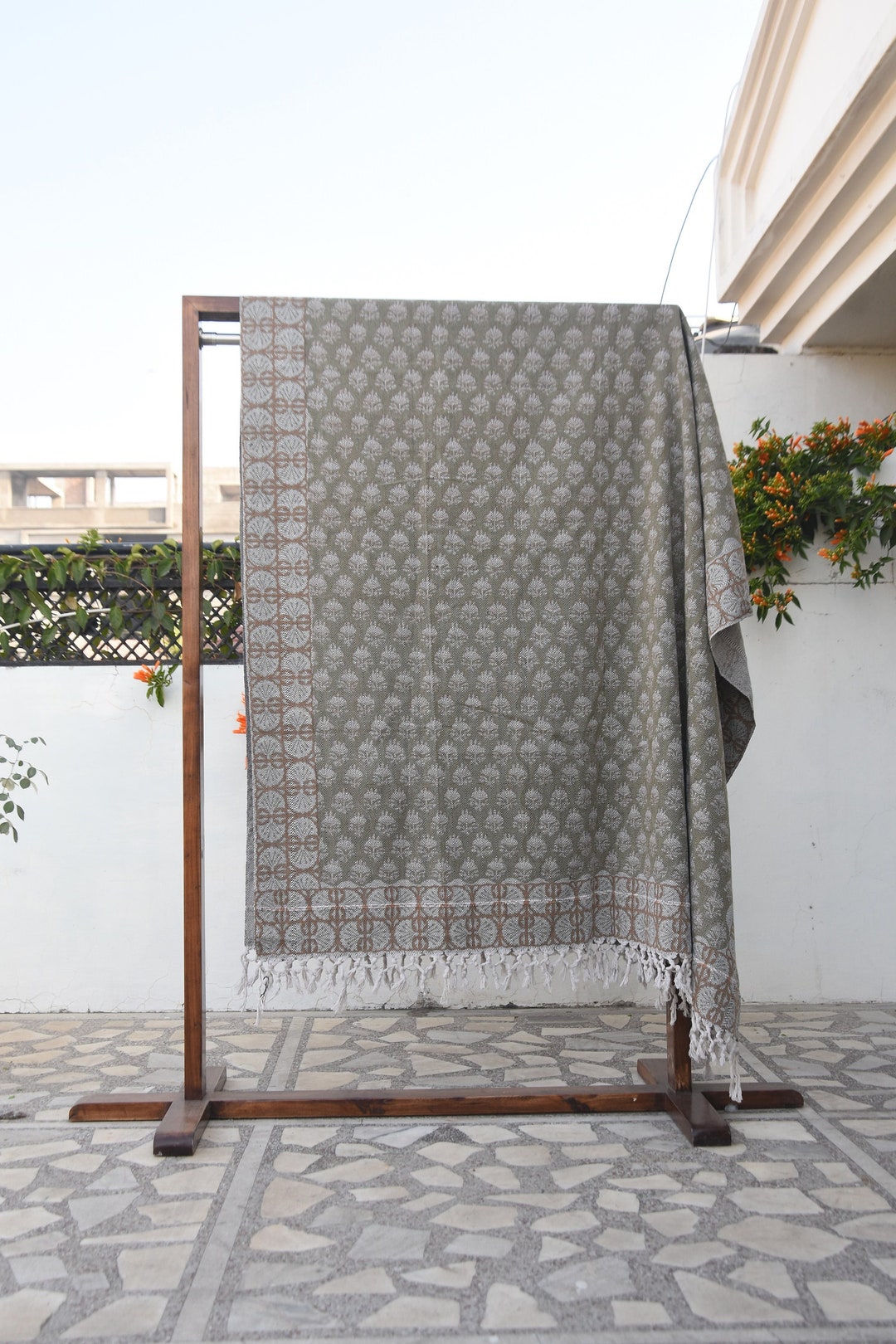 Block Print Handwoven Throws, Blankets and Throws, Handwoven Handloom ...