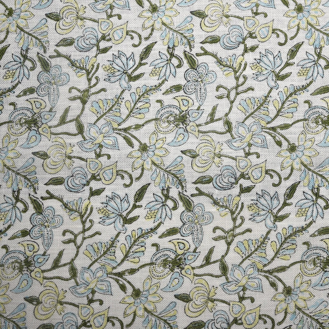 Hand Made Block Print, Thick Linen 58 Wide, Indian Cushion Cover, Linen ...