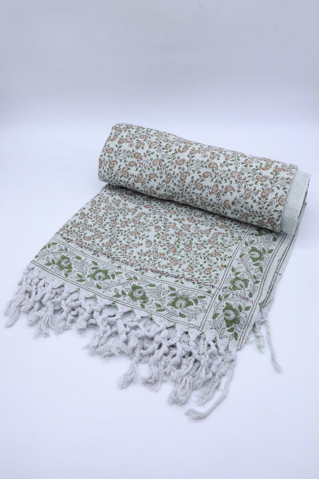 Handwoven Block Print Throws Blankets and Throws Handmade Blankets ...