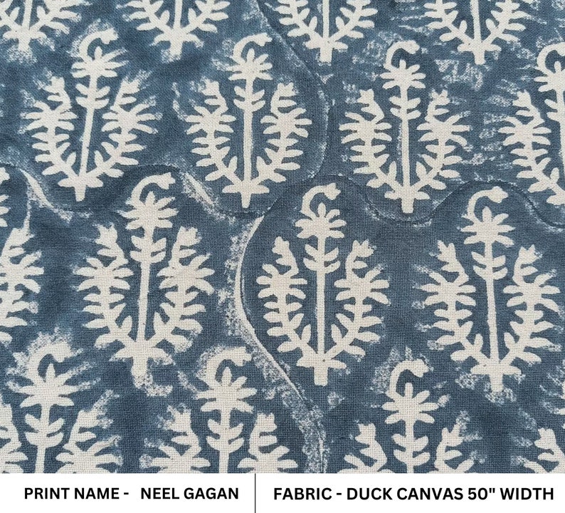 Duck Canvas 50 Wide Hand Block Print Indian Fabric - Etsy