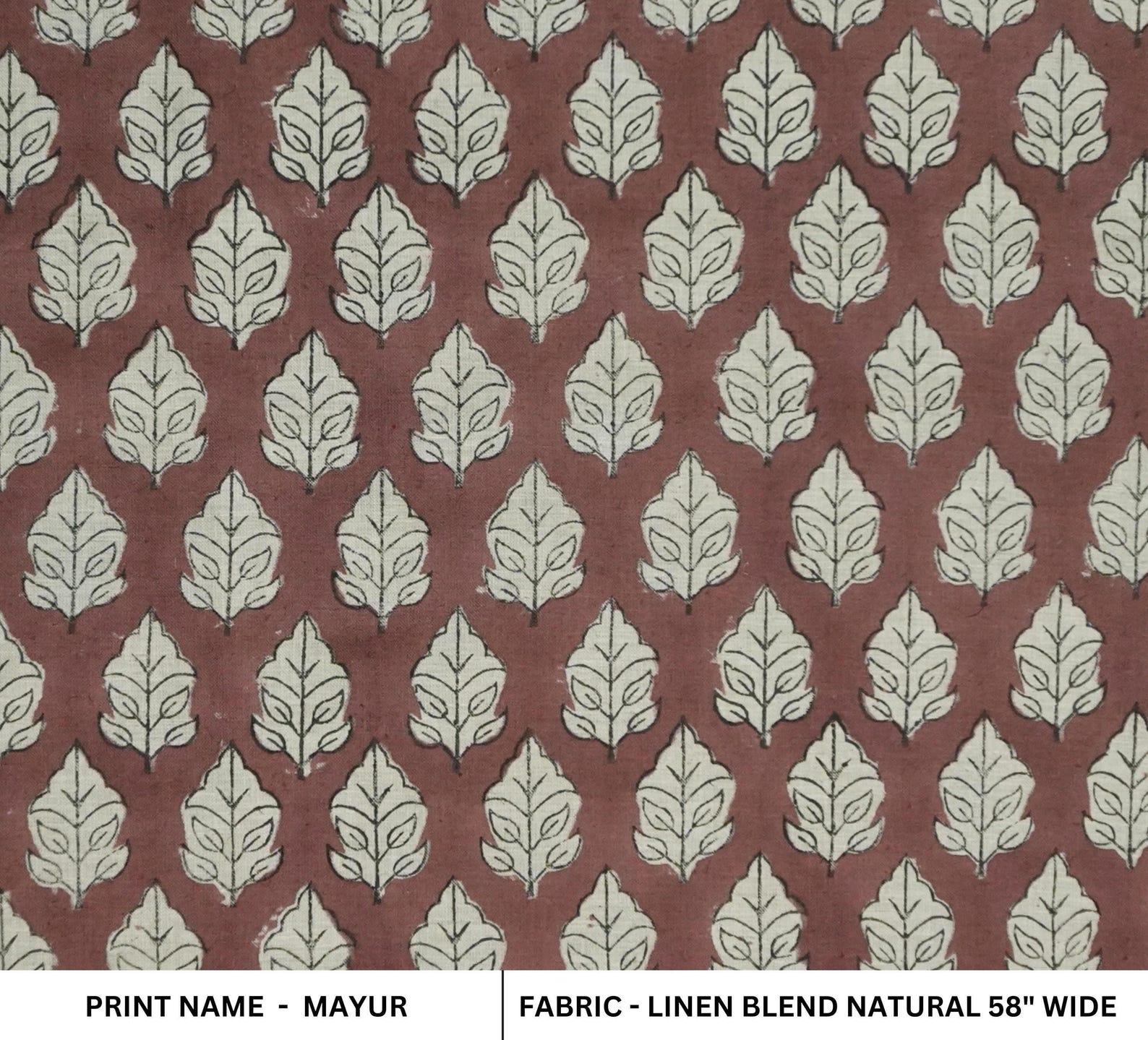 Block Print Linen Fabric, Decorative Couch Cushion, Home Decor and ...