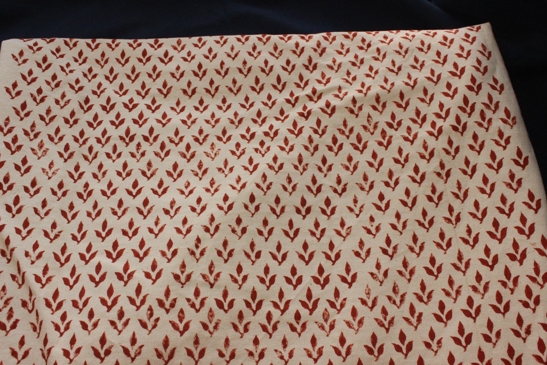 DIYA BAATI Linen Block Print Handloom Linen Thick Cotton Fabric Also ...