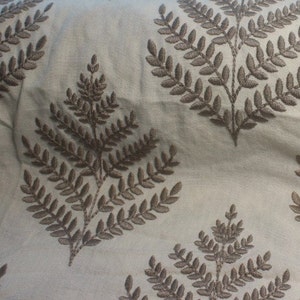 Elegant Nature-inspired Leaf Design Embroidery Fabric for Home Decor ...