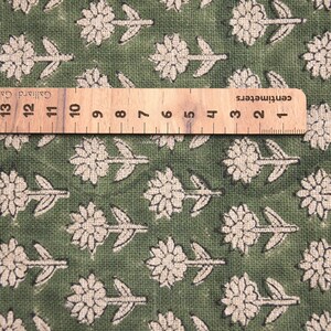 Thick Linen 58" Wide Indian Hand Block Floral Print, Fabric by the Yard ...
