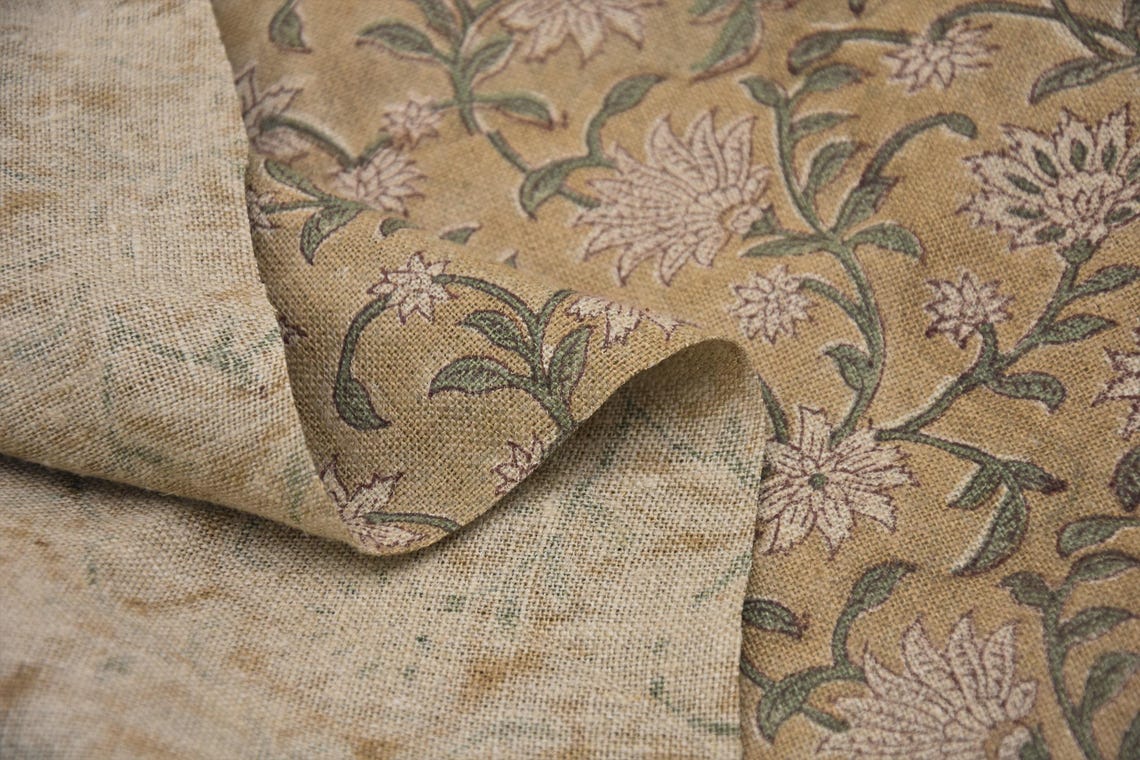 Tapestry Fabric, Thick Linen, Block Print Cushion Cover, Decorative ...