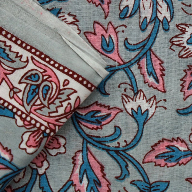 BLOCK PRINT FABRIC Indian Block Print Fabric by the Yard - Etsy