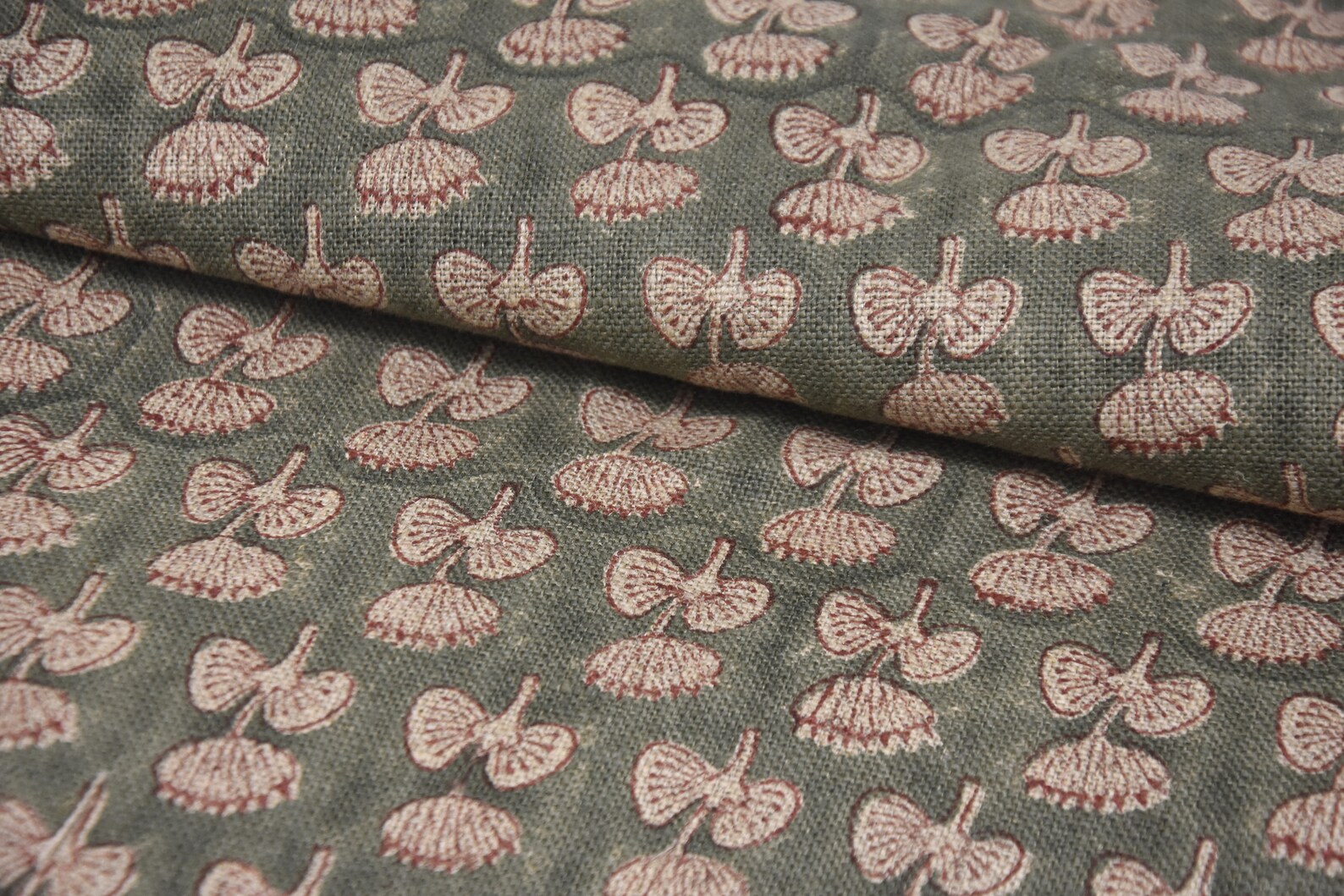 Thick Linen 58 Wide, Indian Fabric Print, Block Print Curtains, Linen Block Print, Handmade ...