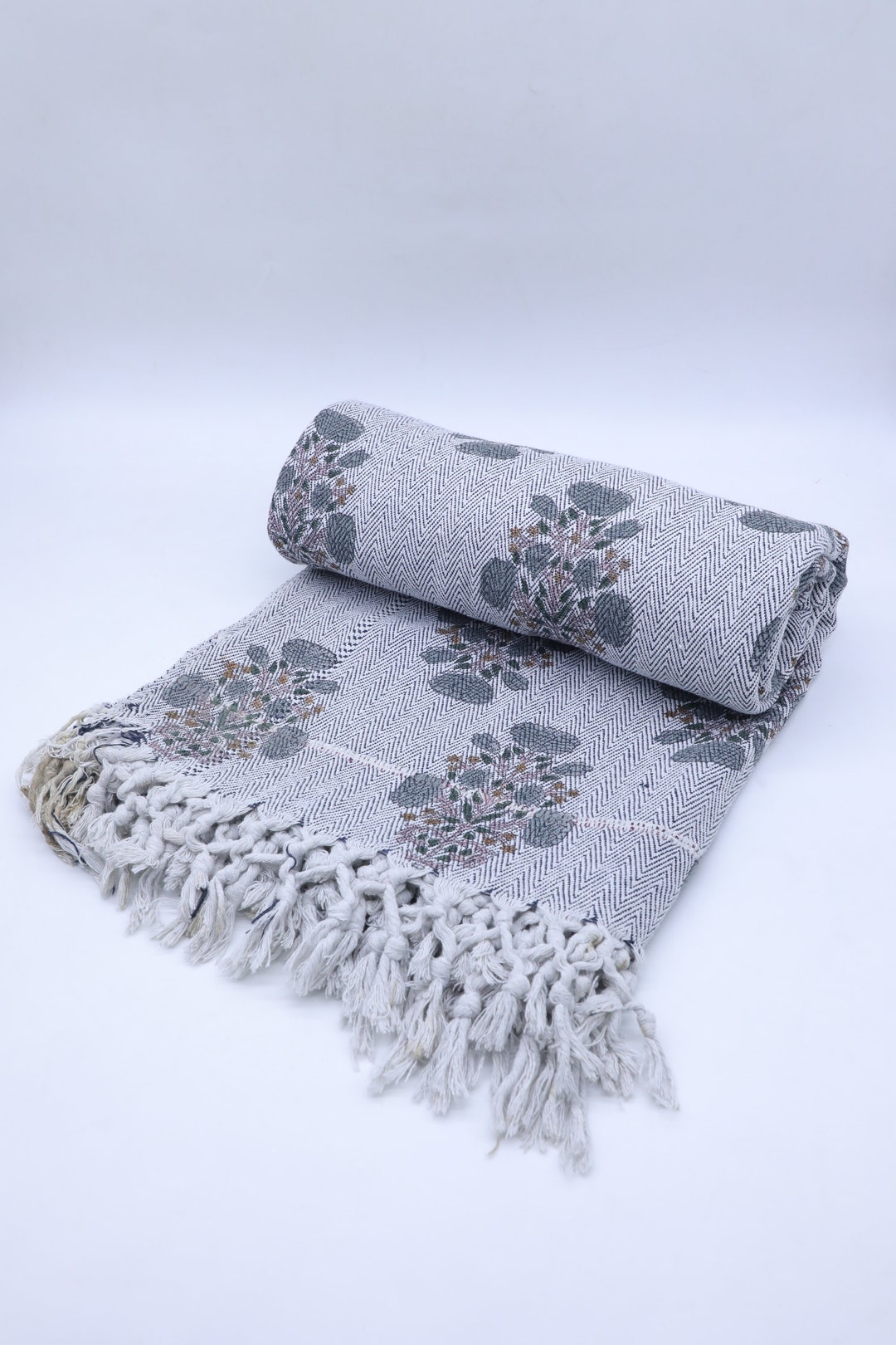 Handwoven Block Print Throws - Blankets and Throws - Handmade Blankets ...