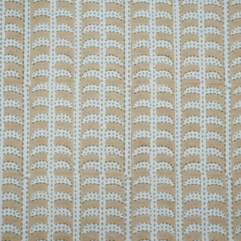 Garud Block Print Fabric – Linen Handmade Upholstery Design for Custom ...