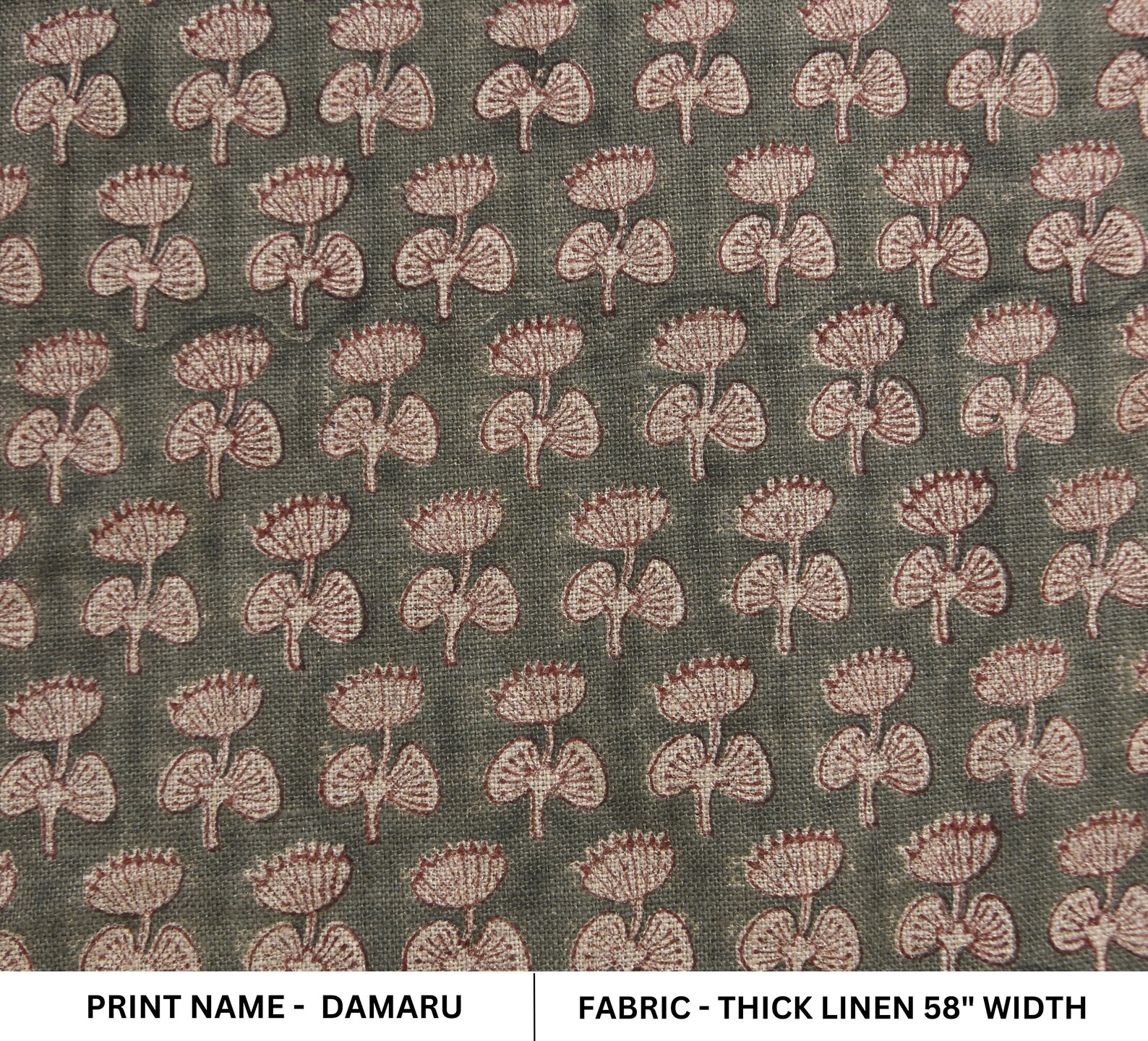 Thick Linen 58 Wide, Indian Fabric Print, Block Print Curtains, Linen ...
