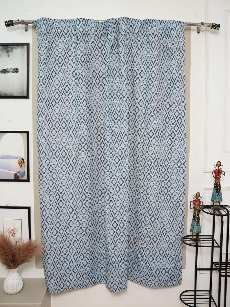 Heritage Hand Block Printed Curtains Warm Neutrals Block Print Curtains ...