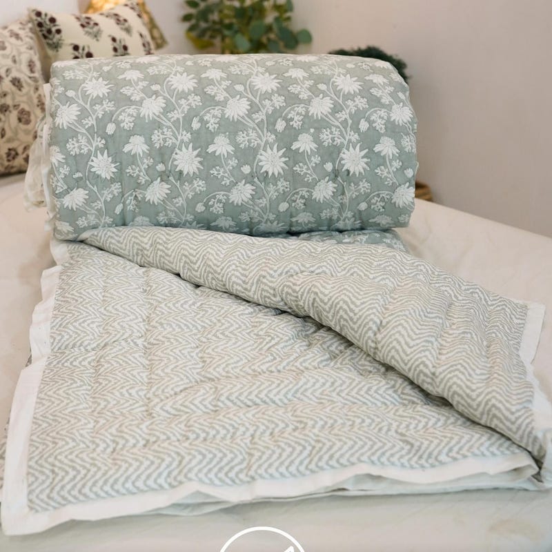 Block Print Quilt - Etsy