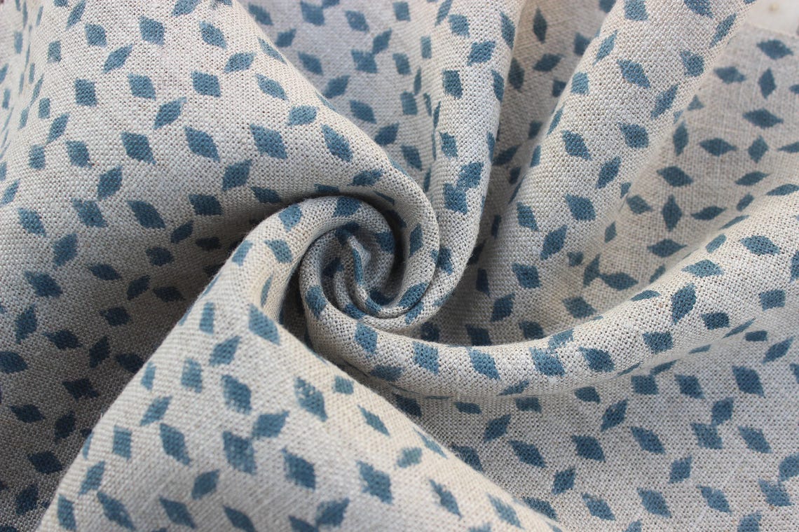 Pure Linen 58" Wide, Hand Block Print, Indian Fabric, Pillow Fabric ...