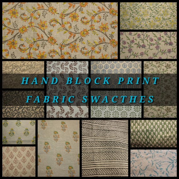 Block Print Samples Samples Swatches Block Print Swatches - Etsy