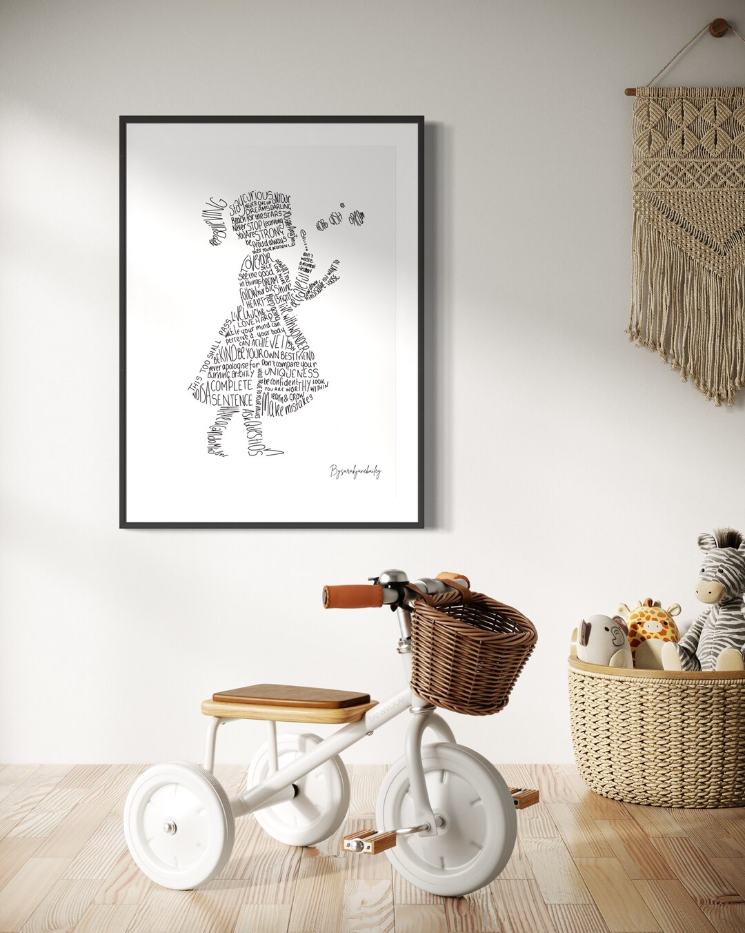 Instant Download Black and White Word Art Print Printable Nursery Wall ...