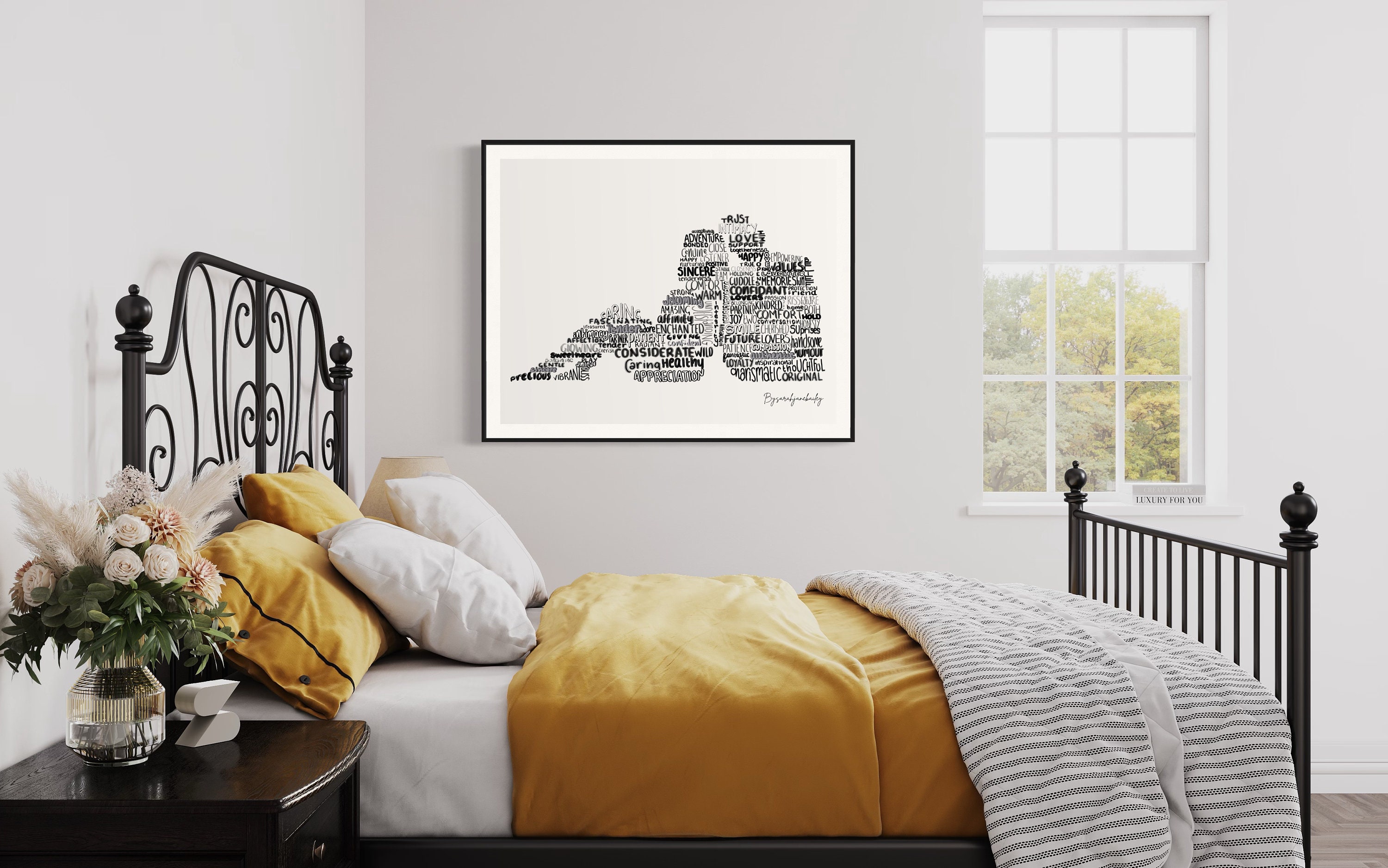 Romantic Word Art Print Digital Download Couple Ideal for Anniversary ...