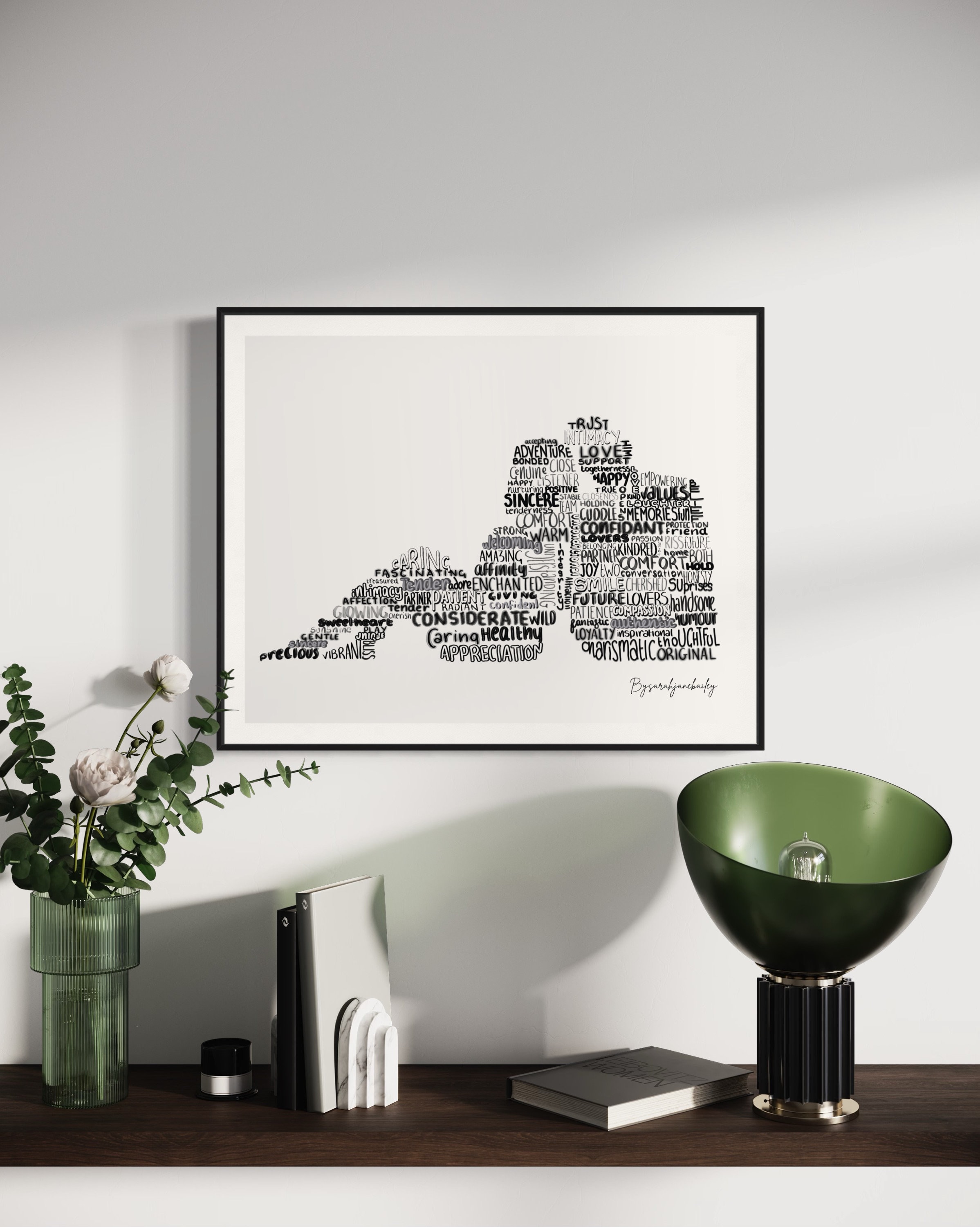 Romantic Word Art Print Digital Download Couple Ideal for Anniversary ...