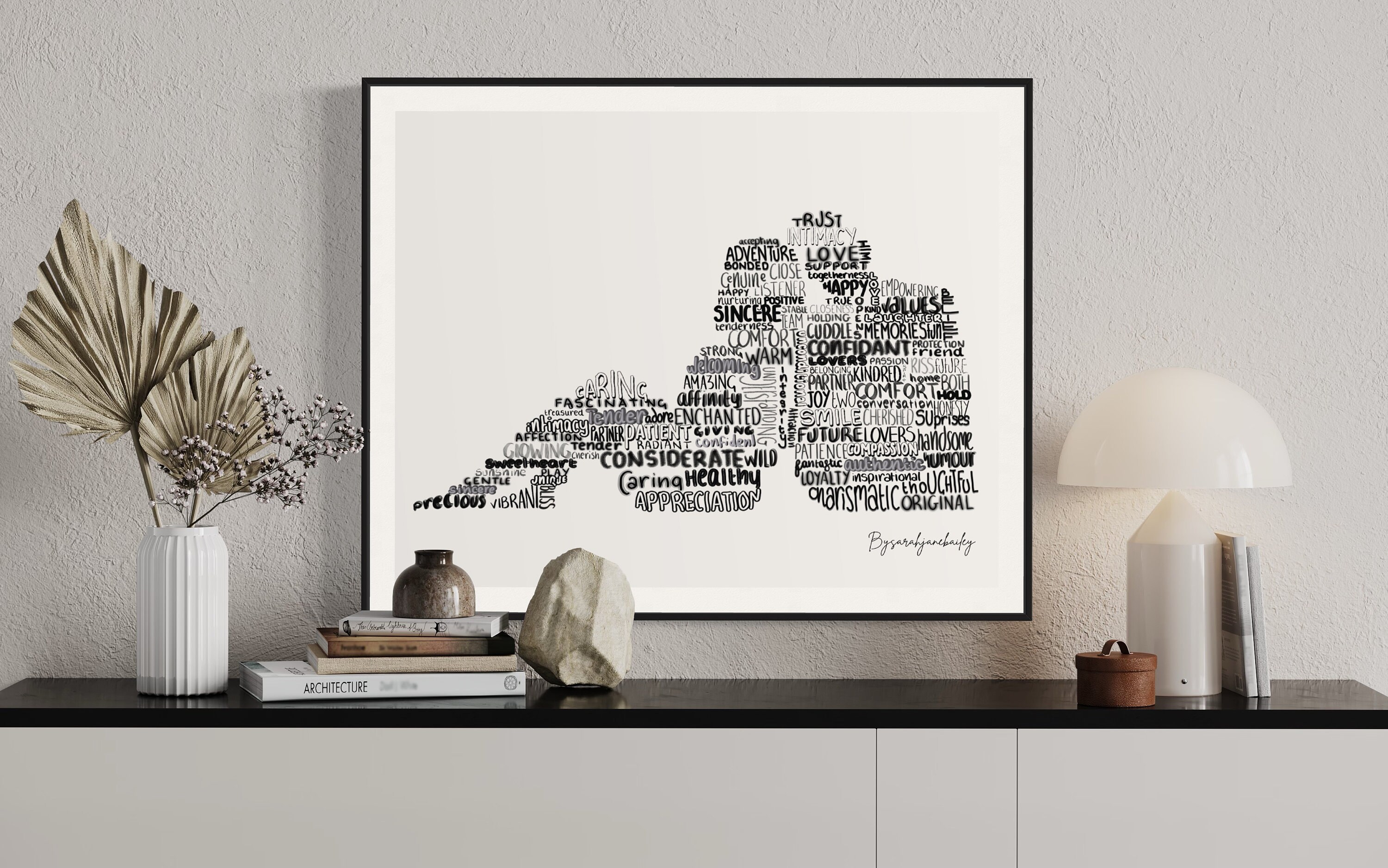 Romantic Word Art Print Digital Download Couple Ideal for Anniversary ...