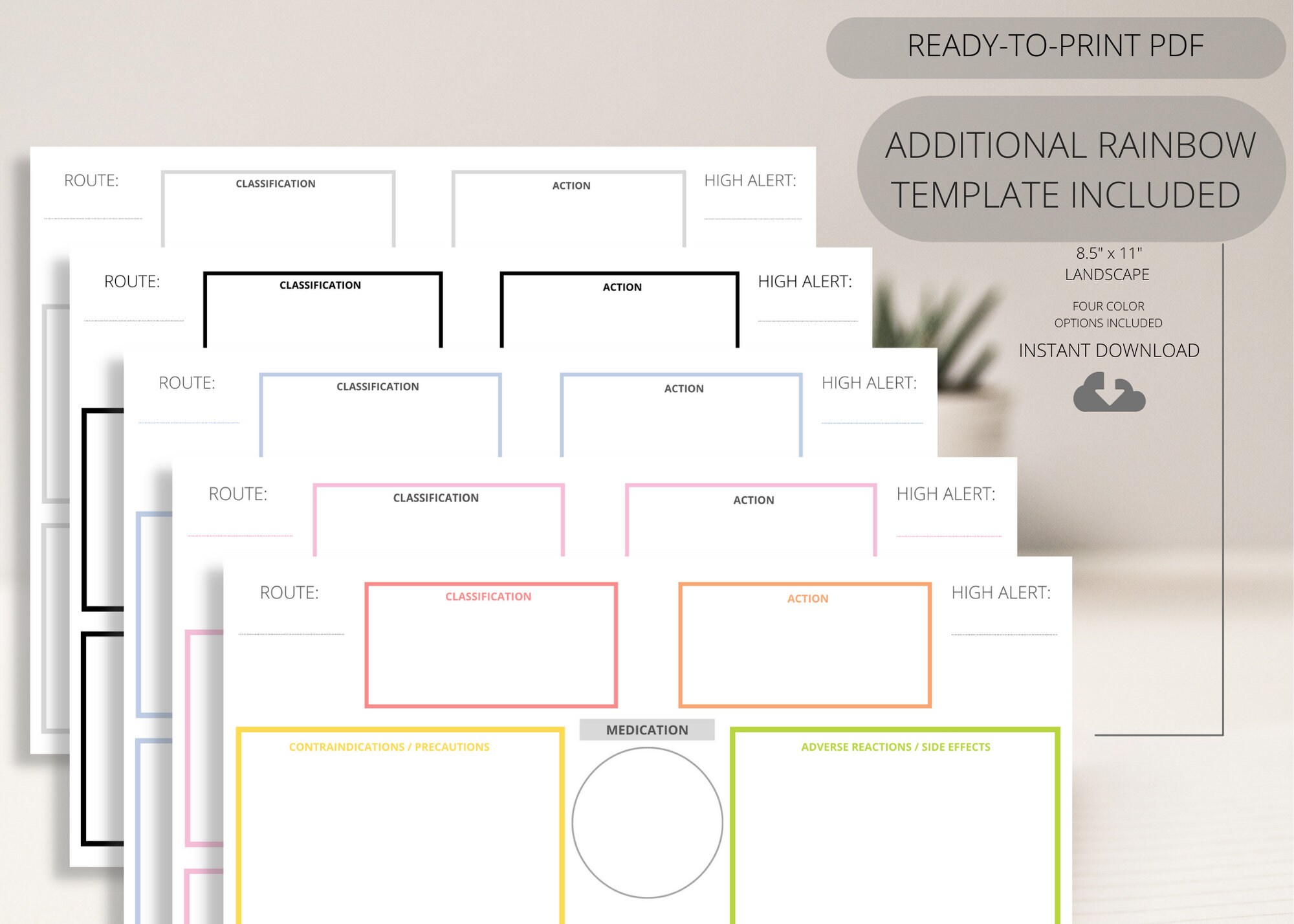 Pharmacology Study Template, Medication Template, Pharmacology Concept ...