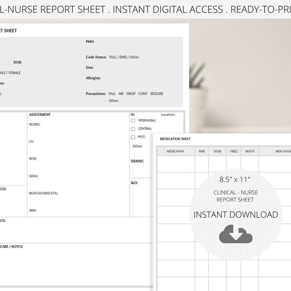 Nursing Clinical Brain Sheet - Etsy