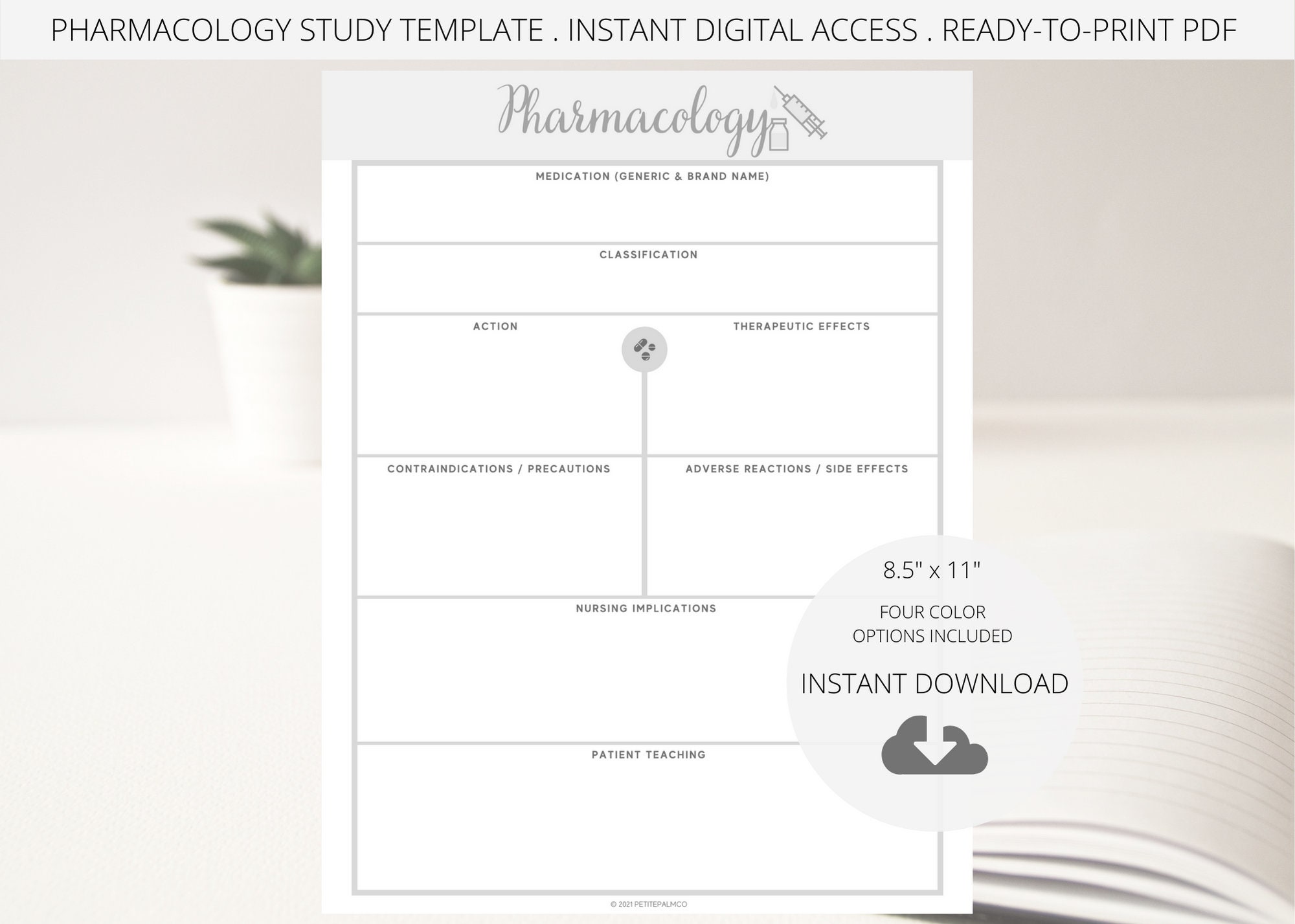 Pharmacology Study Template, Nursing School, Medication Template, Pharmacology Concept Map, Mind ...