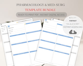 Pharmacology Study Template, Medication Template, Pharmacology Concept ...
